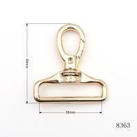 China 2 Inch Square Ring Swivel Snap Hook 50mm Round Head Carabiner for Bag Strap for sale