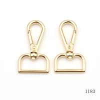 China 50mm Light Gold Rotating Carabiner Swivel Snap Hook Zinc Alloy Handbag Clasp for sale
