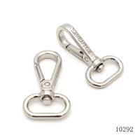 China Custom Logo Nickel Swivel Clasp Metal Snap Hooks for Handbag Strap 50 lbs Strength for sale