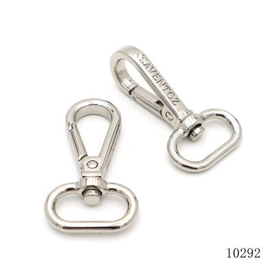 China Custom Logo Nickel Swivel Clasp Metal Snap Hooks for Handbag Strap 50 lbs Strength for sale