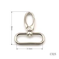 China Nickel Plated Swivel Snap Hook 20mm to 50mm Metal Clasp for Handbag Hardware for sale