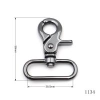 China Heavy Duty Swivel Trigger Snap Hook 38.5mm Inner Width Leather Bag Shoulder Strap Clasp for Tool Bag Hardware for sale