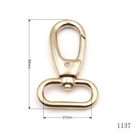 China 27mm Gold Snap Hook Swivel Bag Snap Hook For Handbag Hardware Accessories for sale
