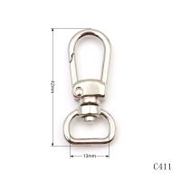 China Nickel 13mm Metal Swivel Snap Hook for Handbag Clasp Durable Zinc Alloy Spring Snap Hook for sale