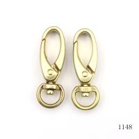 China Quality Brush Gold Metal Key Chain Clasp Small Metal Swivel Snap Hook Dog Clip for sale
