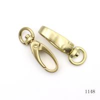 China Quality Brush Gold Metal Key Chain Clasp Small Metal Swivel Snap Hook Dog Clip for sale