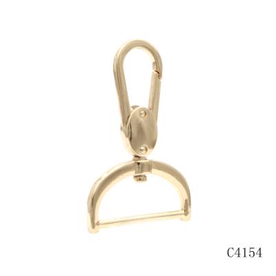 China Gold Metal Swivel Snap Hook Clasp for Bags Custom Swivel Carabiner Hardware Manufacturer for sale
