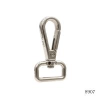 China Custom Logo Engraved Swivel Snap Hook 50mm Nickel Plated Zinc Alloy for Handbag Hardware for sale