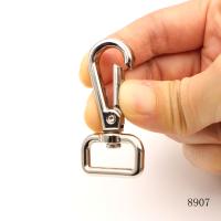 China Custom Logo Engraved Swivel Snap Hook 50mm Nickel Plated Zinc Alloy for Handbag Hardware for sale