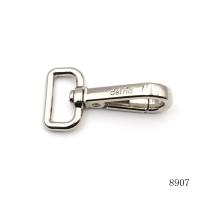 China Custom Logo Engraved Swivel Snap Hook 50mm Nickel Plated Zinc Alloy for Handbag Hardware for sale