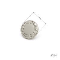 China 15mm Flat Circle Metal Rivet Studs with Deep Engraved Circular Logo, Decorative Leather Fasteners for Handbags & Dog Collars for sale