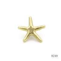 China Custom 18mm Gold Plated Sea Star Metal Rivet Studs, Decorative Star Shape Fasteners for Leather Bags & Garments for sale