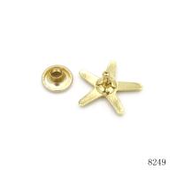 China Custom 18mm Gold Plated Sea Star Metal Rivet Studs, Decorative Star Shape Fasteners for Leather Bags & Garments for sale