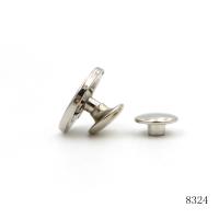 China 15mm Flat Circle Metal Rivet Studs with Deep Engraved Circular Logo, Decorative Leather Fasteners for Handbags & Dog Collars for sale