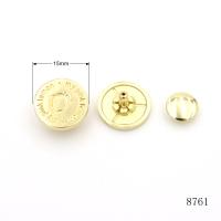 China 15mm  Gold Plating Logo Engraved Metal Rivet Double Cap Rivet  Zinc Alloy Rivet  For Leather Bag Hardware Accessories for sale