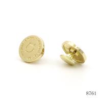China 15mm  Gold Plating Logo Engraved Metal Rivet Double Cap Rivet  Zinc Alloy Rivet  For Leather Bag Hardware Accessories for sale