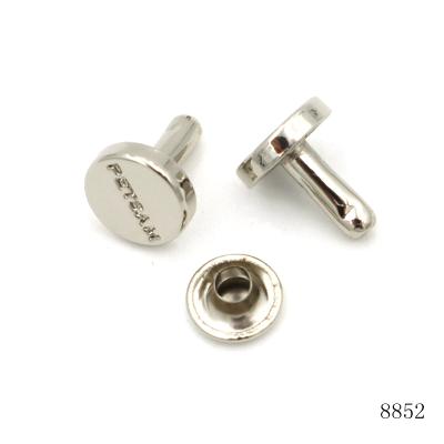 China Bag Accessories Leather Decoration Metal Logo Rivet Customized Cap Rivet Stud for Leather Strap Hat Jeans Fittings for sale