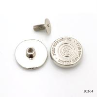 China 10mm Nickel Gold Logo Engraved Zinc Alloy Rivet Metal Logo Rivets For Leather Bag Dog Collars for sale