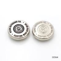 China 10mm Nickel Gold Logo Engraved Zinc Alloy Rivet Metal Logo Rivets For Leather Bag Dog Collars for sale