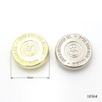 China 10mm Nickel Gold Logo Engraved Zinc Alloy Rivet Metal Logo Rivets For Leather Bag Dog Collars for sale