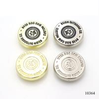 China 10mm Nickel Gold Logo Engraved Zinc Alloy Rivet Metal Logo Rivets For Leather Bag Dog Collars for sale