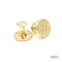 China Custom Gold Plated Metal Logo Rivet 10mm Cap Stud for Leather Strap Bag Accessories for sale