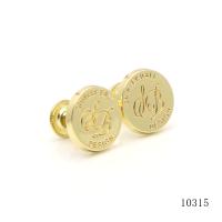 China Custom Gold Plated Metal Logo Rivet 10mm Cap Stud for Leather Strap Bag Accessories for sale