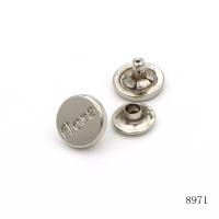 China Nickel 11mm Custom Logo Engraved Metal Rivet Double Cap Alloy Rivets For Bag Hardware Accessories And Leather Fittings for sale