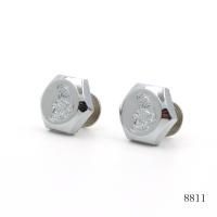 China Custom Leather Screw Rivet Hexagon Casting Logo Chrome Plated Metal Studs for sale