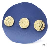 China 15mm  Gold Plating Logo Engraved Metal Rivet Double Cap Rivet  Zinc Alloy Rivet  For Leather Bag Hardware Accessories for sale