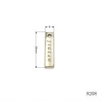 China Nickel Silver Mini Zipper Puller Custom Logo Engraved Metal Zipper Pull Tag 12x8mm for sale
