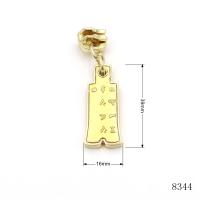 China Custom Engraved Metal Zipper Puller Tab 25mm Gold for Handbags Hardware Accessories for sale