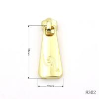 China Custom Logo Engraved Metal Zipper Pull Tab 12x8mm for Handbags Hardware Accessories for sale