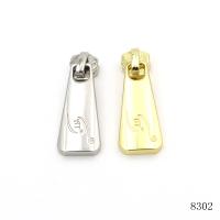 China Custom Logo Engraved Metal Zipper Pull Tab 12x8mm for Handbags Hardware Accessories for sale