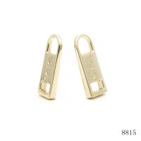 China Quality Bag Metal Zipper Puller Tab Customized Logo Purse Zip Pull Head Charm Slider for sale