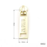 China Handbag Hardware Accessories Custom Logo Engraved Zipper Puller New Design  Metal Zip Pull Tag for sale