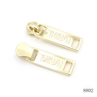 China Handbag Hardware Accessories Custom Logo Engraved Zipper Puller New Design  Metal Zip Pull Tag for sale