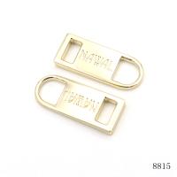 China Quality Bag Metal Zipper Puller Tab Customized Logo Purse Zip Pull Head Charm Slider for sale