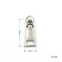China Nickel Metal Zipper Puller Custom Logo Text Zip Pull Charm #5 Slider Head for sale