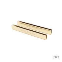 China 80mm Light Gold U Shape Clip Custom Branding Metal Edge Clip For Bag Making for sale