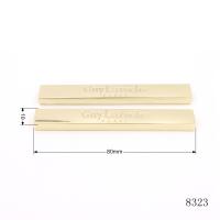 China 80mm Light Gold U Shape Clip Custom Branding Metal Edge Clip For Bag Making for sale
