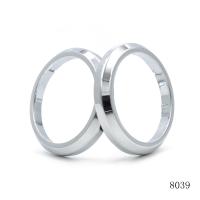 China 35mm Chrome Plated Zinc Alloy Diecasting Polygonized Circle Metal O Ring With Back Screw for sale