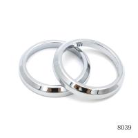 China 35mm Chrome Plated Zinc Alloy Diecasting Polygonized Circle Metal O Ring With Back Screw for sale