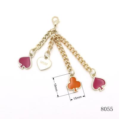 China Zinc Alloy Poker Suit Enamel Charms 20mm Pendants Logo Tags for DIY Jewelry Bag Decoration for sale