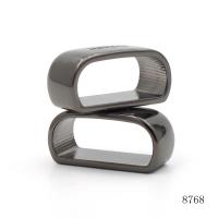 China Bag Parts & Accessories Metal Loop Keeper Gunmetal Black Strap Slider Logo Tube Dog Leash Rope Buckles for sale