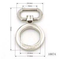 China Premium Heavy Duty Rotate Ring Connector Custom Logo High End Snap Hook Clasp Buckle Bag Hardware Fittings for sale