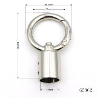 China Metal Accessories Tassel Cap Hook Hardware Round Carabiner Spring O Ring with Tassel Cap End for sale