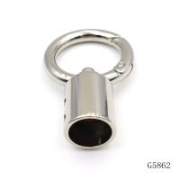 China Metal Accessories Tassel Cap Hook Hardware Round Carabiner Spring O Ring with Tassel Cap End for sale