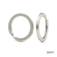 China Quality Metal Key Chain Key Ring Custom Logo Metal Split Ring with Chain One Inch Keychain Rings for sale