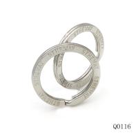 China Nickel Plated Split Key Ring Metal Key Chain Ring 25.5mm*33mm Rusty-Proof Keyring for sale